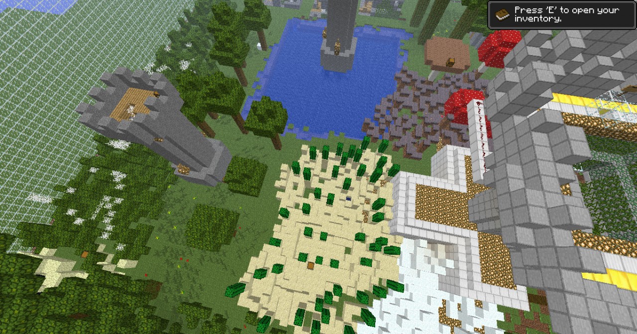 Minecraft : PvP Arena +Hunger Games(for 1.3.1 or 1.3.2 Only) >>The Ultimate PvP biome Minecraft Map