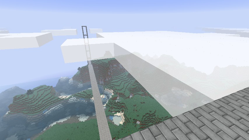 Huge Minecart Suspension Bridge Minecraft Map