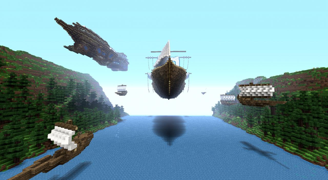 The Dusk lady -- [steampunk] [massive ship] Minecraft Map