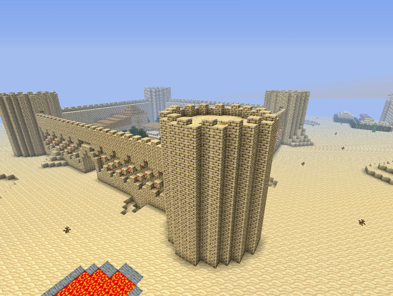 Desert Castle w/ landscape+Download Minecraft Map