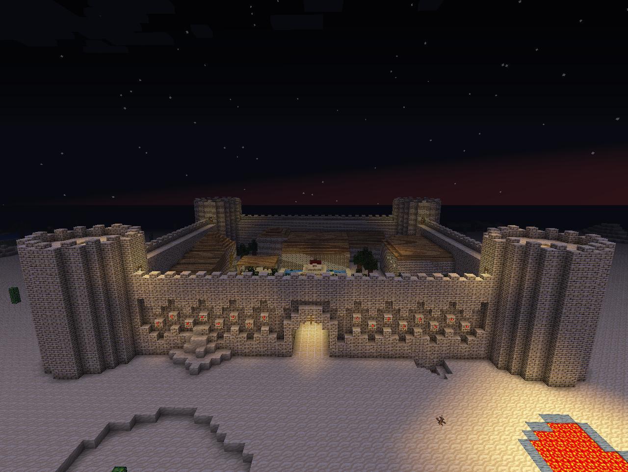 Desert Castle w/ landscape+Download Minecraft Map