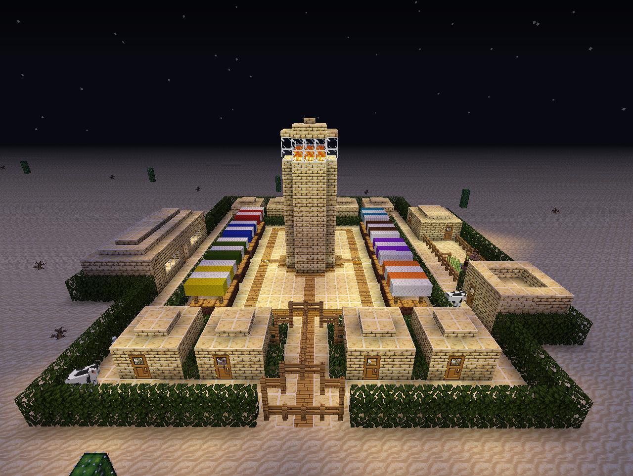 Desert Castle w/ landscape+Download Minecraft Map