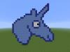 Pixel Art: Blue Unicorn Minecraft Map