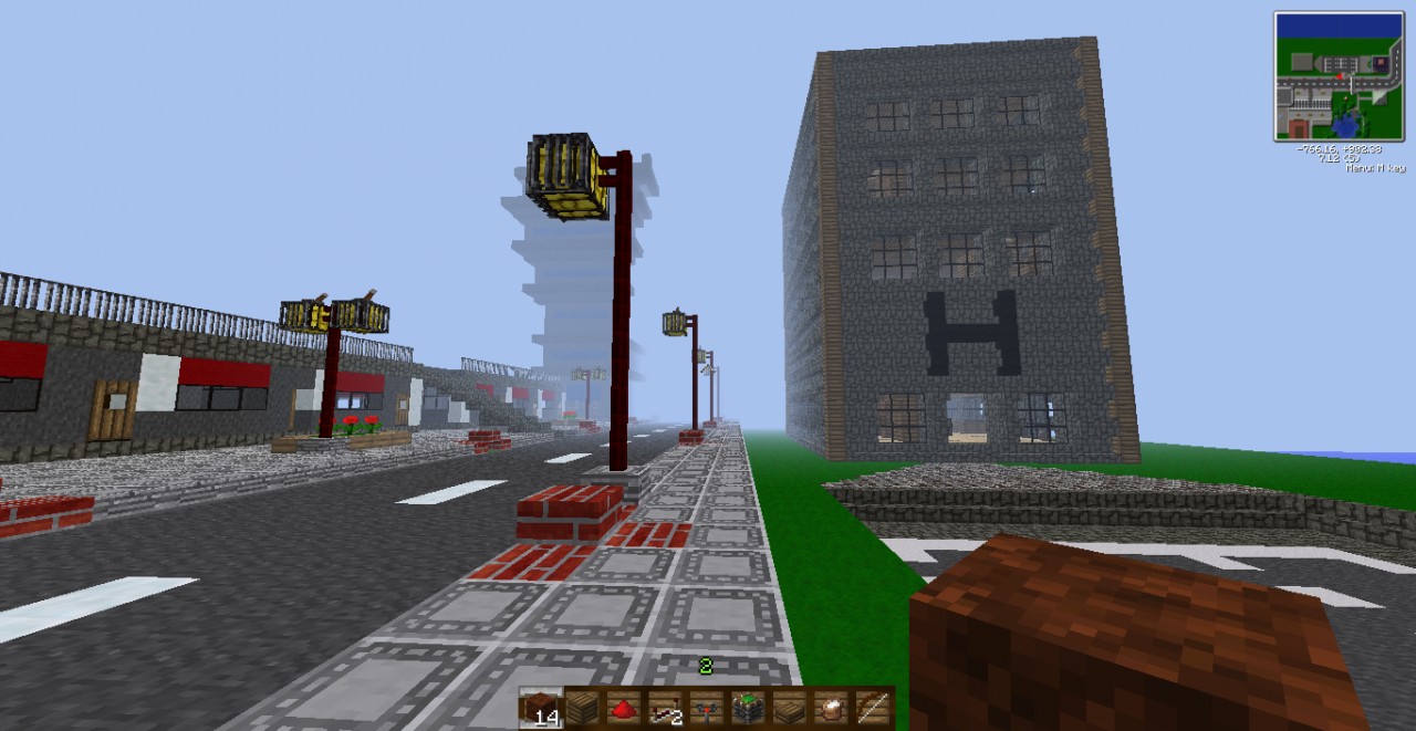Zombie city. Minecraft Map