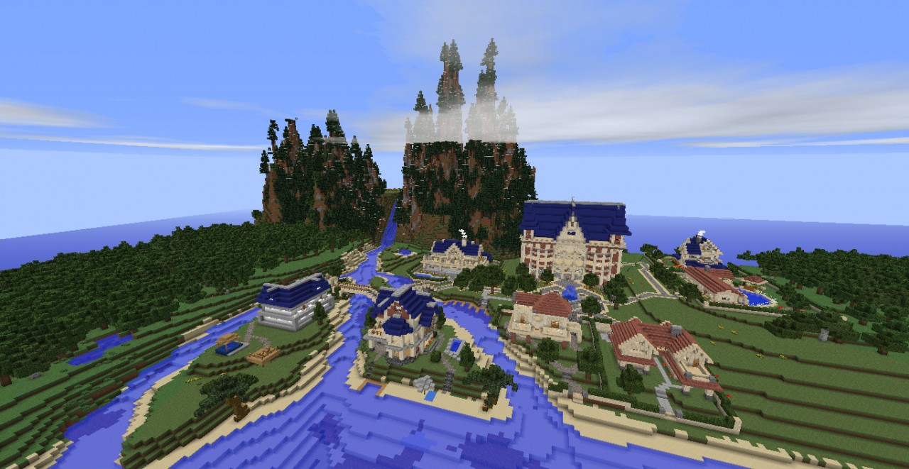 Map relief 1.0 ( biome, landscape and city ! ) Minecraft Map