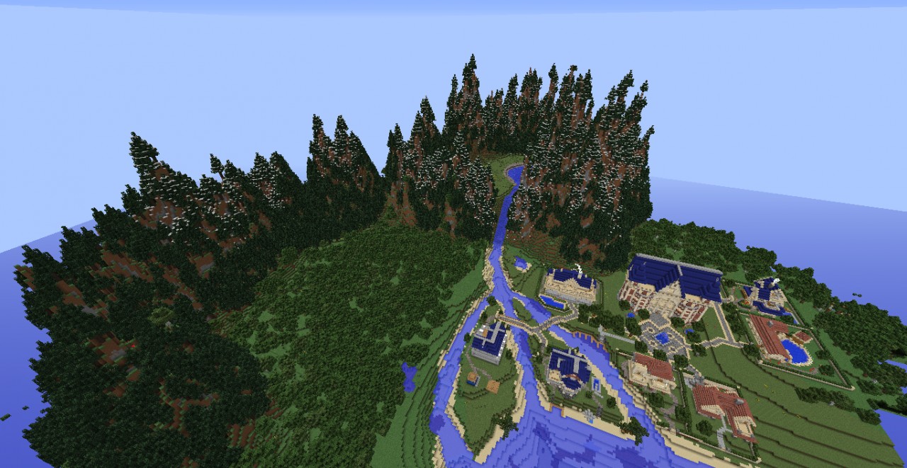 Map relief 1.0 ( biome, landscape and city ! ) Minecraft Map