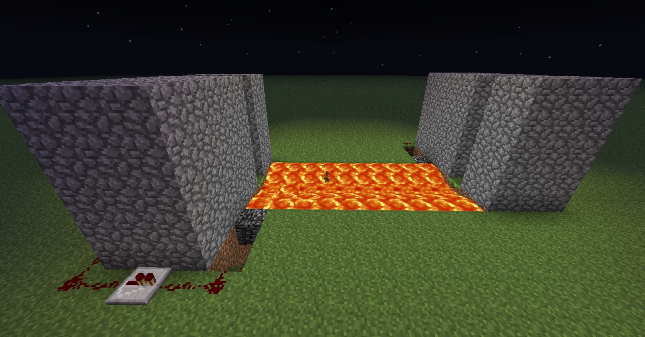 Arrow Activated Lava Bridge Minecraft Project