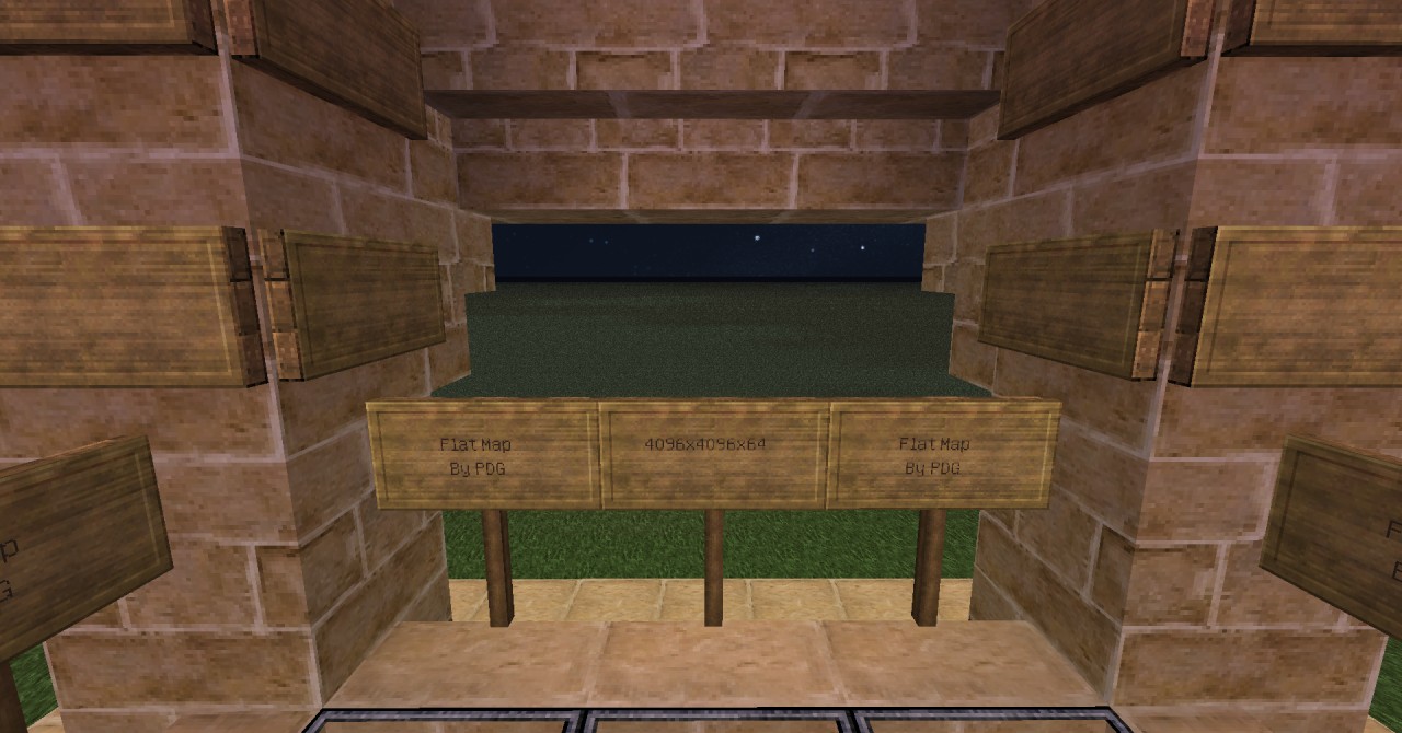 Big Flat Grass map by PDG Minecraft Map