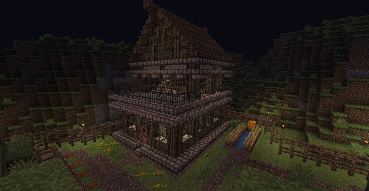 Fully furnished house with small farm and garden Minecraft Map
