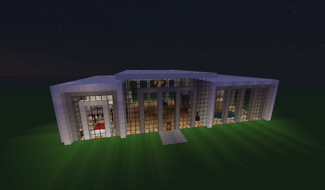 big epic modern house Minecraft Map