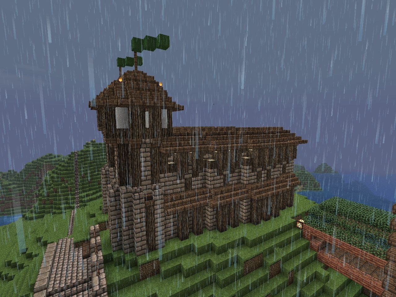 A little medieval village. Minecraft Map