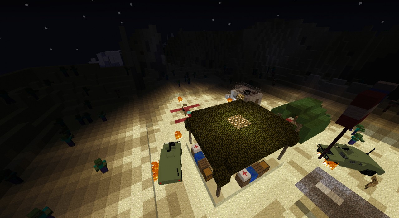 Campsite zombie nightmare Minecraft Map