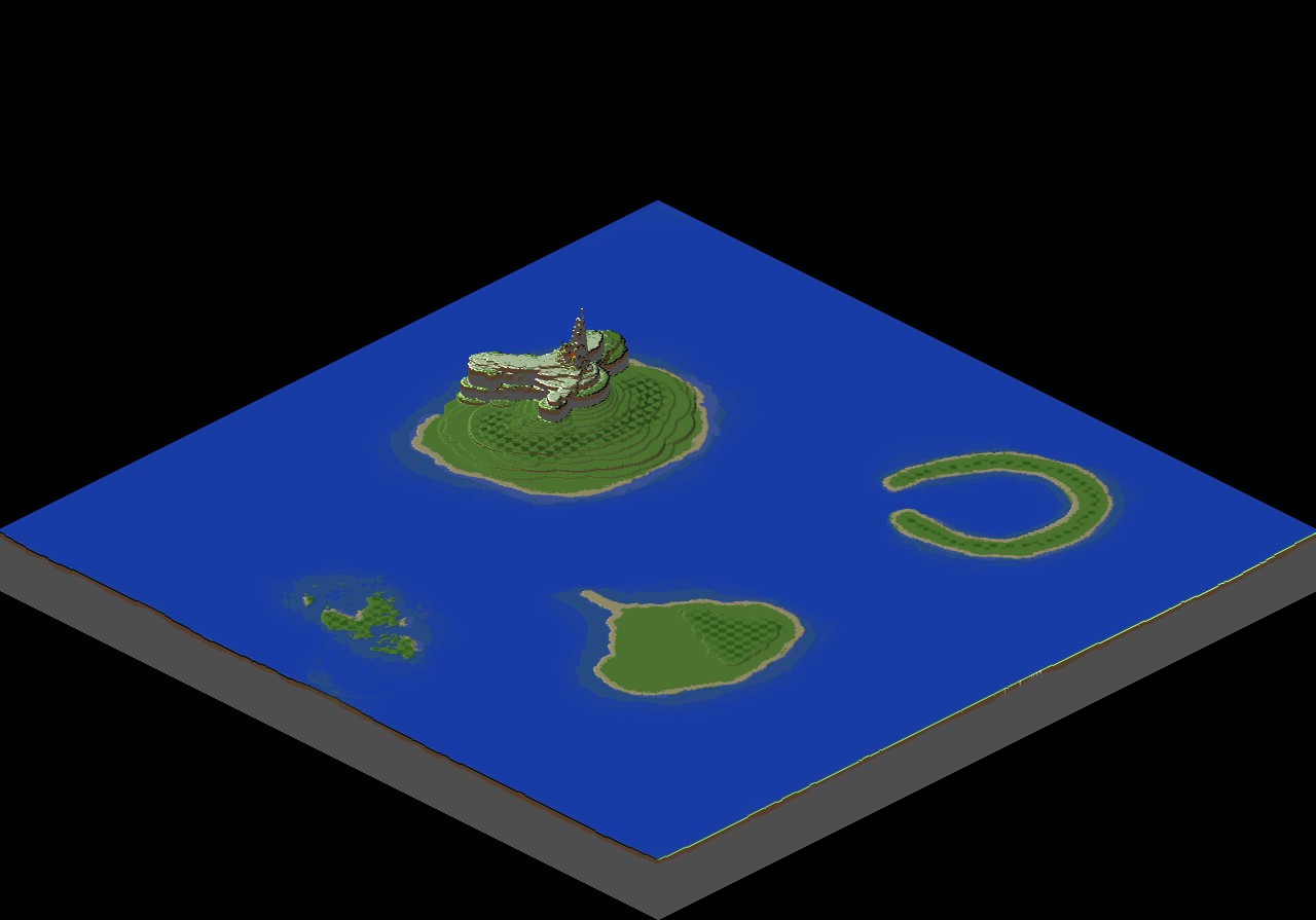 three island Minecraft Map