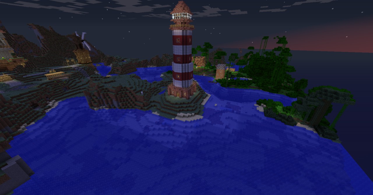 Traditional Lighthouse With Working Lights! Minecraft Map
