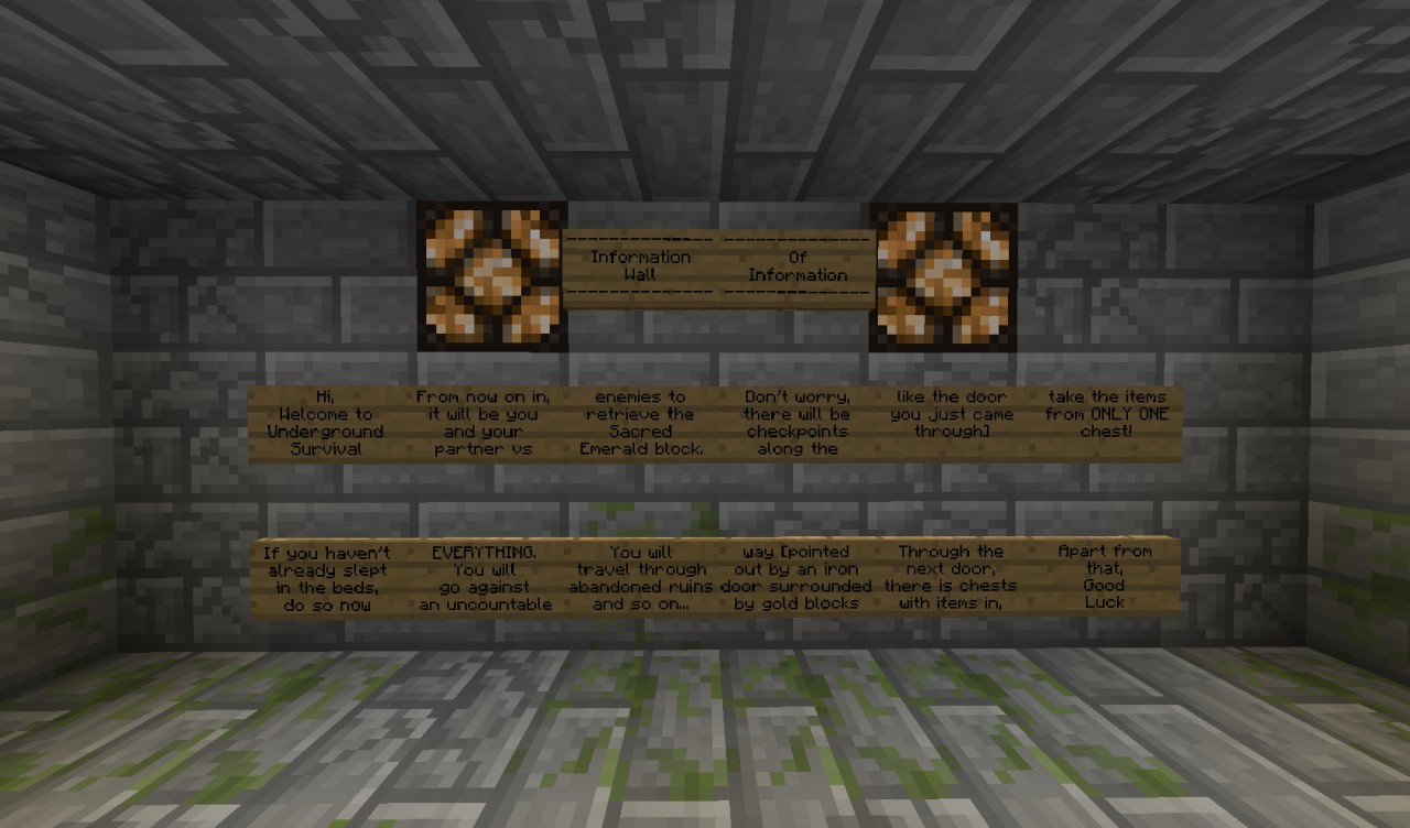 Underground Survival! A Player Vs Mob Adventure Map! Minecraft Map