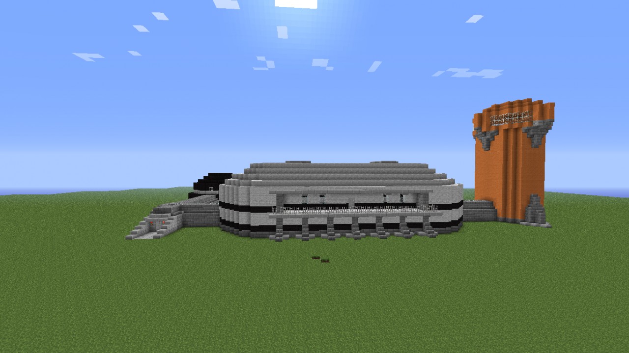 futuristic base with extensions Minecraft Map