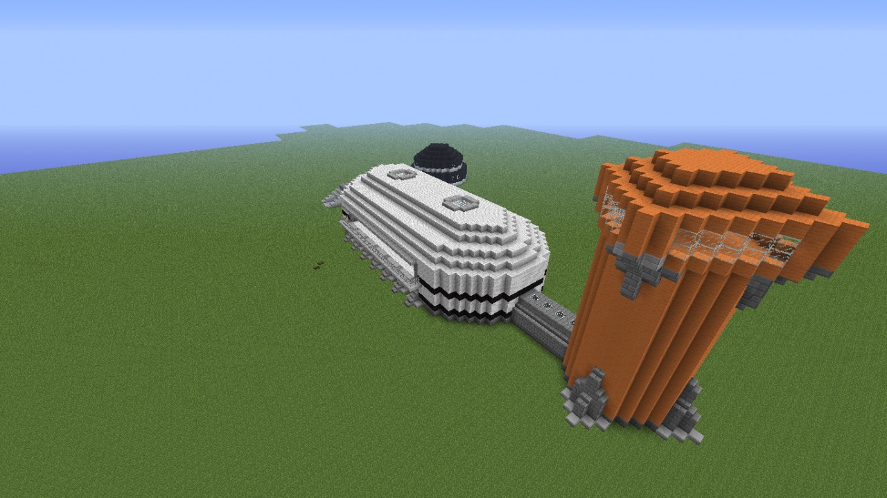 futuristic base with extensions Minecraft Map