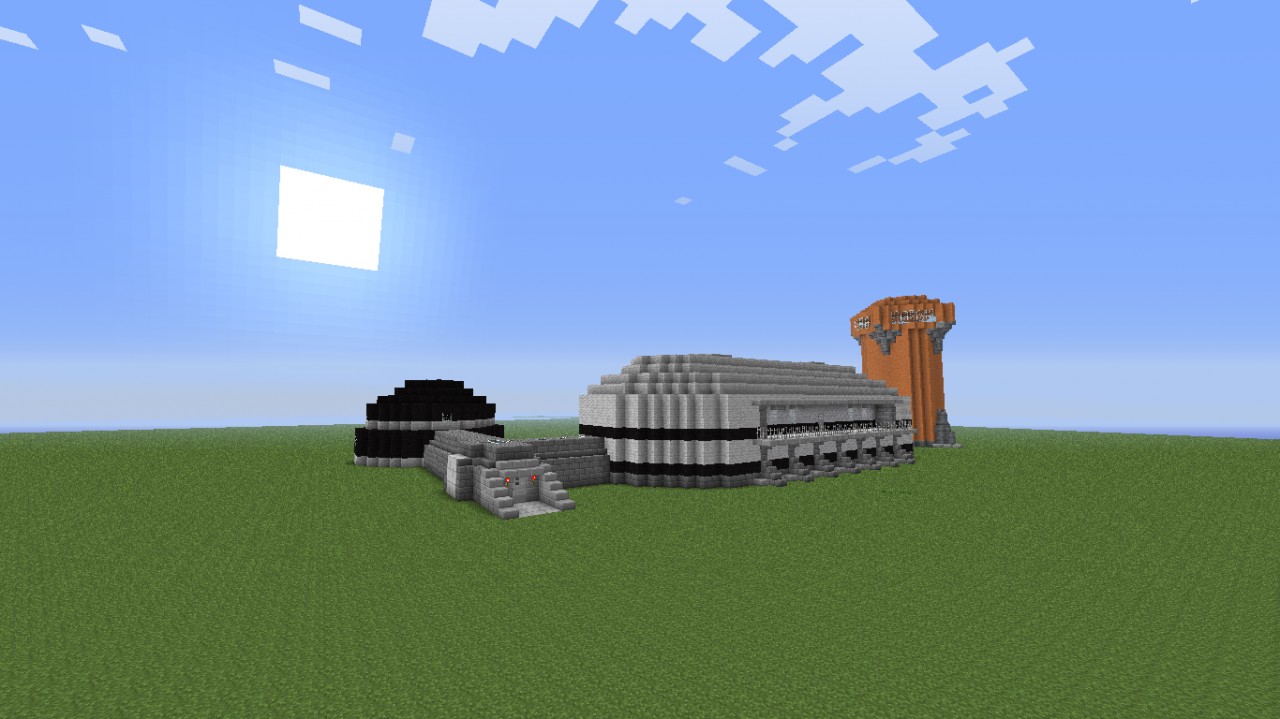 futuristic base with extensions Minecraft Map