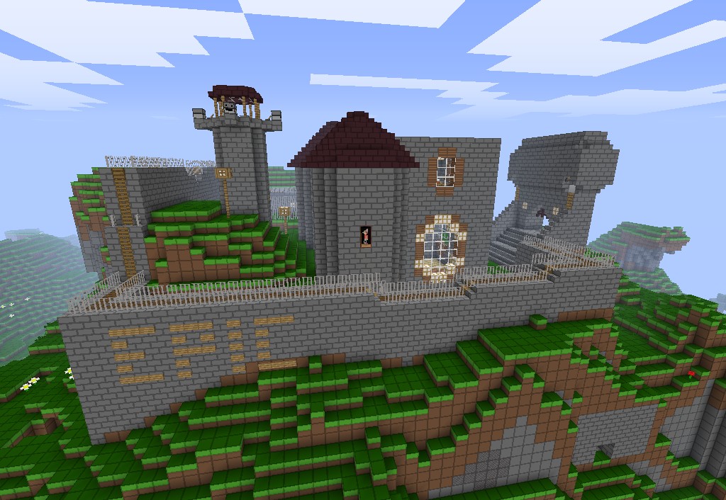 A Castle that extends into a mountain! (Epic Mountain Castle) Minecraft Map