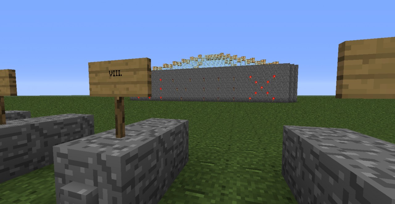 Redstone numbers from I. to X. - RadekCzE Minecraft Map