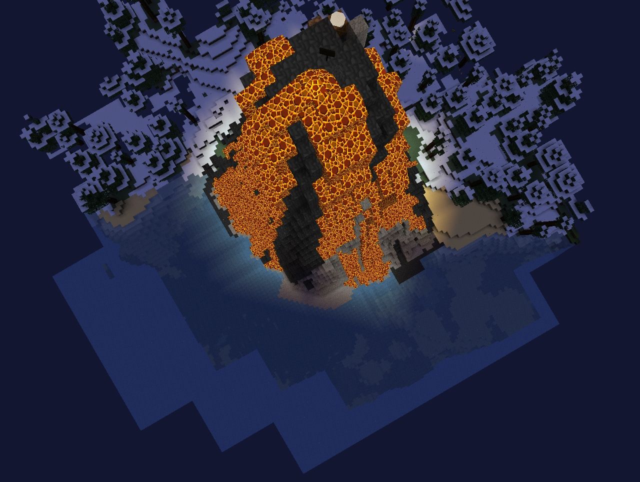 Volcano Minecraft Map
