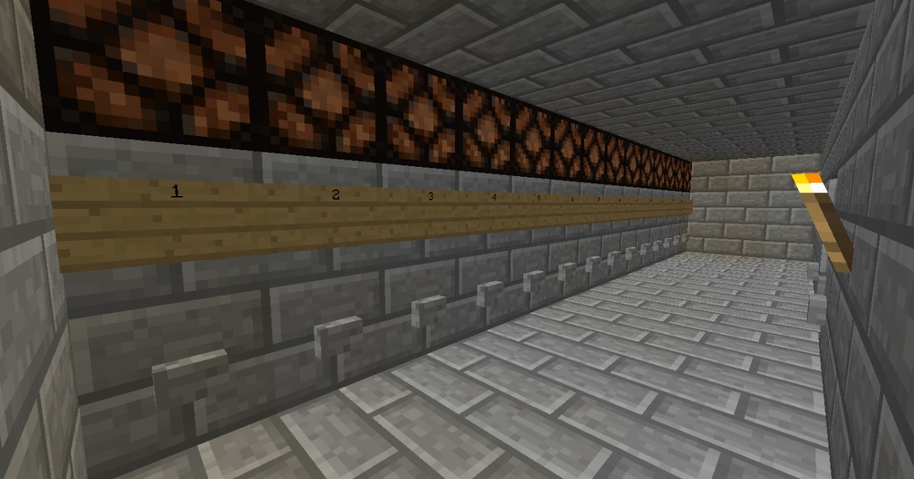 1 Wire Redstone and a 1 wide T Flip-Flop Minecraft Map