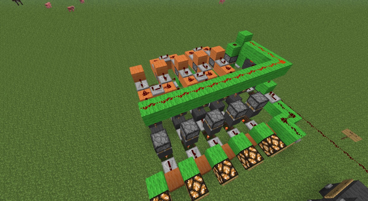 Minecraft infinite 1 wire encoder and decoder Minecraft Map
