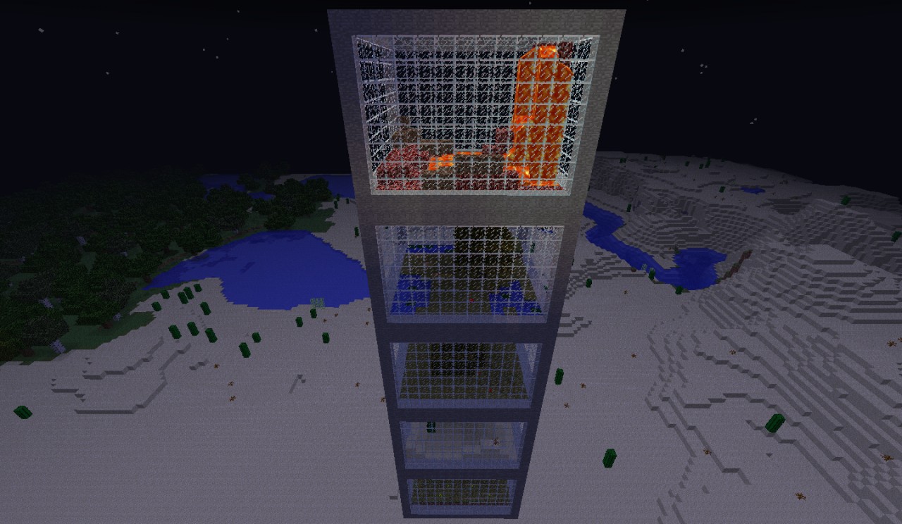 Five Biome Tower Survival Minecraft Map