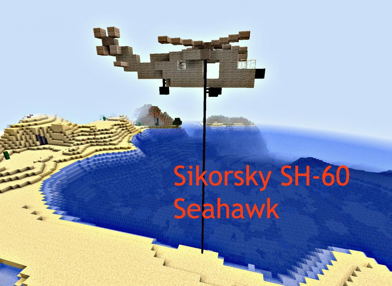 Sikorsky SH-60 Seahawk Helicopter 1:1 Scale Minecraft Map
