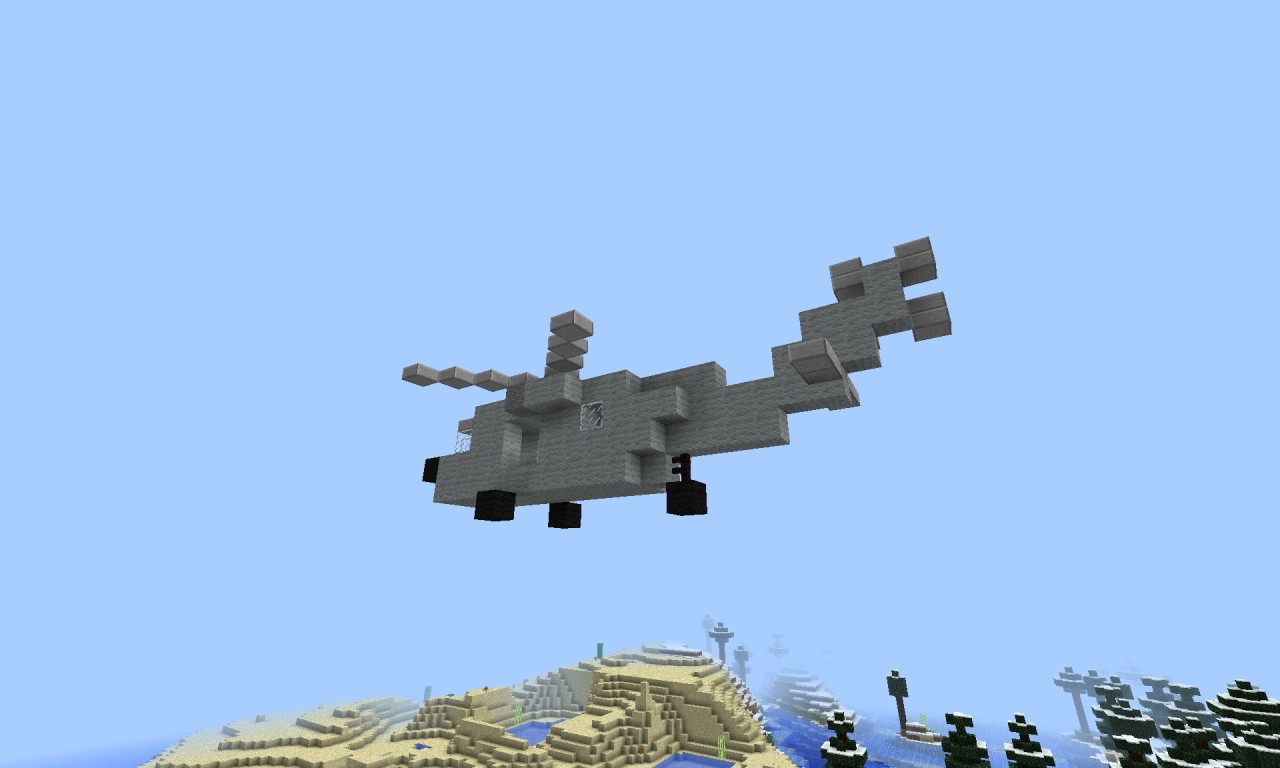 Sikorsky SH-60 Seahawk Helicopter 1:1 Scale Minecraft Map