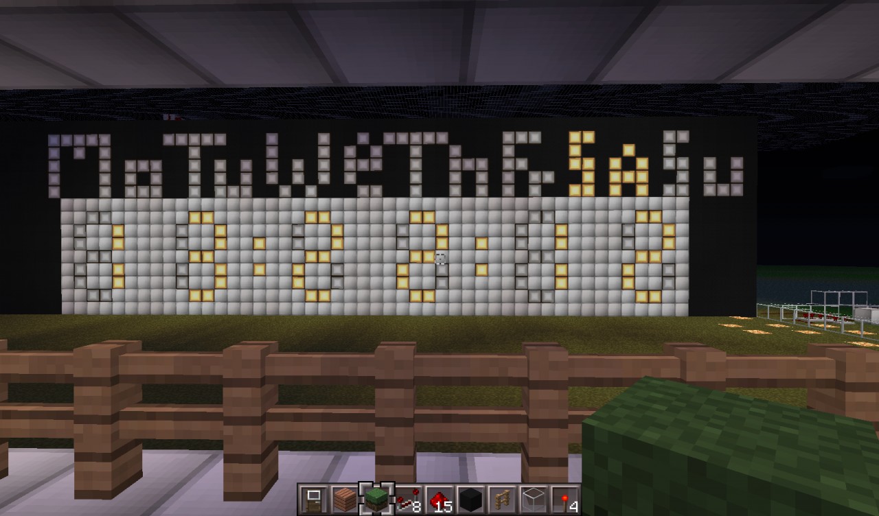 Digital clock Minecraft Map