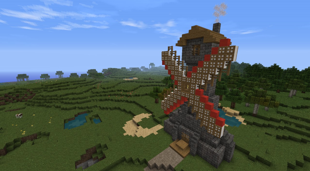 Medieval WindMill [schematic] Minecraft Map