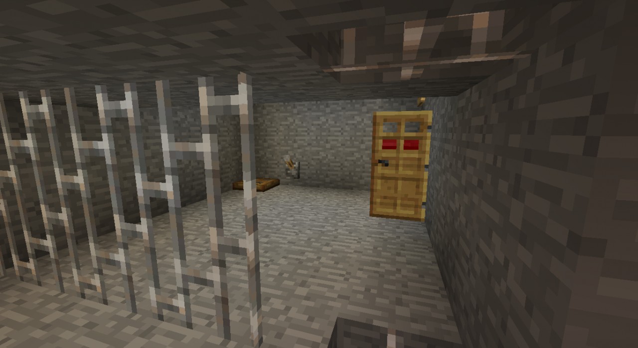 2 Stories jail. [Working Lights and Cells] Minecraft Map