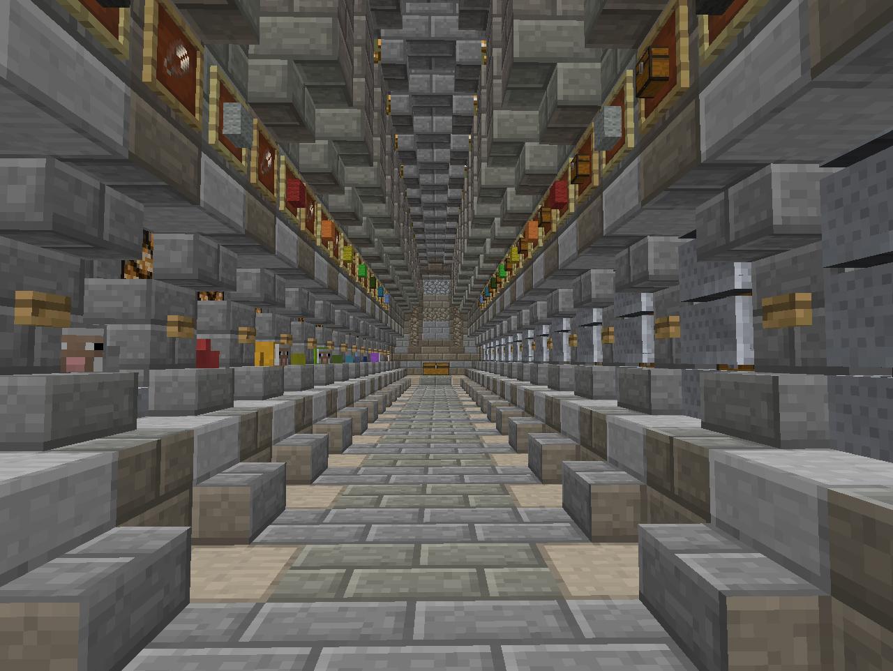 2-Block Wide Tileable Semi-Automatic Wool Harvester [SMP] Minecraft Map