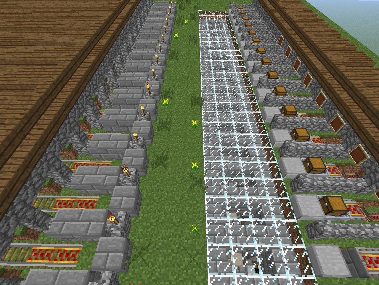 2-Block Wide Tileable Semi-Automatic Wool Harvester [SMP] Minecraft Map