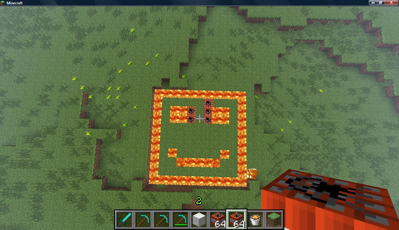 blowing the lava face Minecraft Map