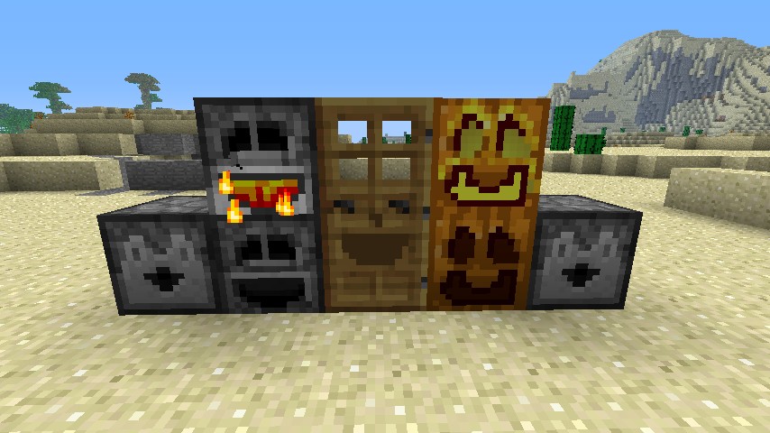 Smiling Blocks and Smiling Monsters Minecraft Texture Pack