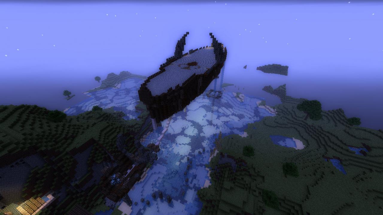 The Windthorpe V2 - a massive airship Minecraft Map