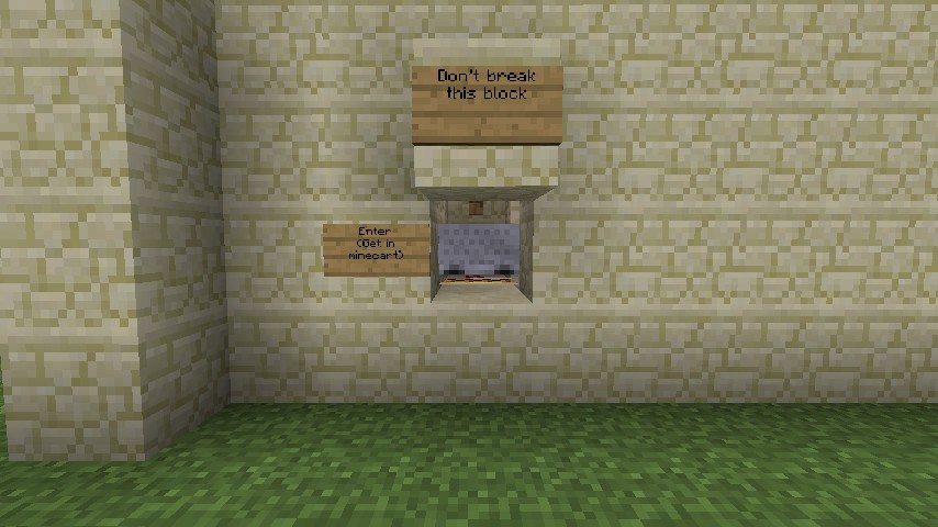 Compact minecart station Minecraft Map