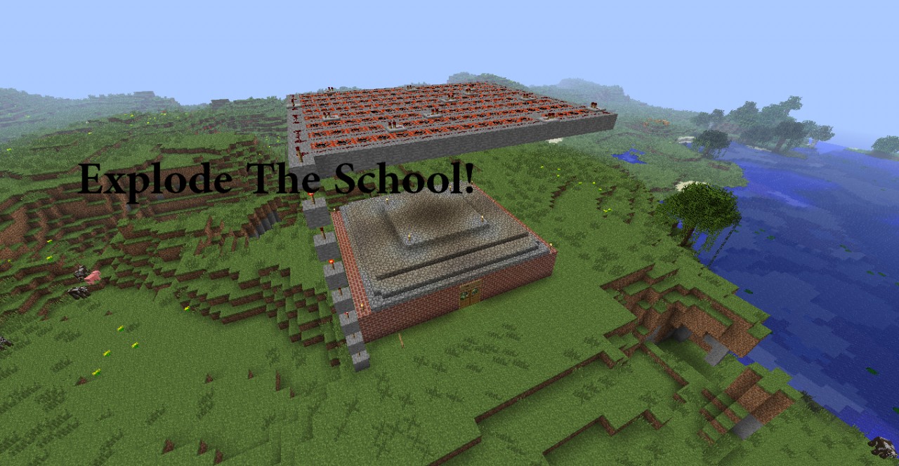 Explode The School! Full Of ZOMBIES!! Minecraft Map
