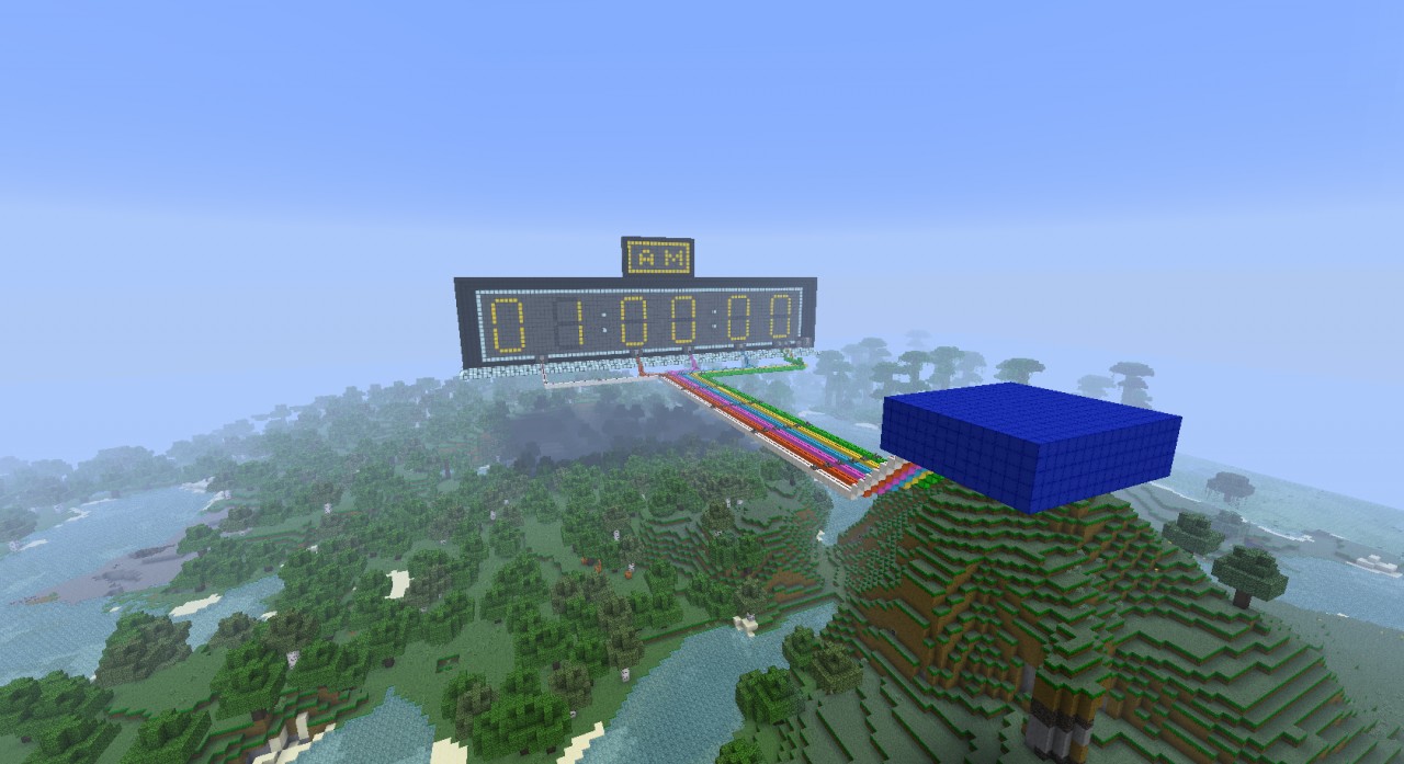 Very precise 24hr digital clock [Real time][hr/min/sec] Minecraft Map