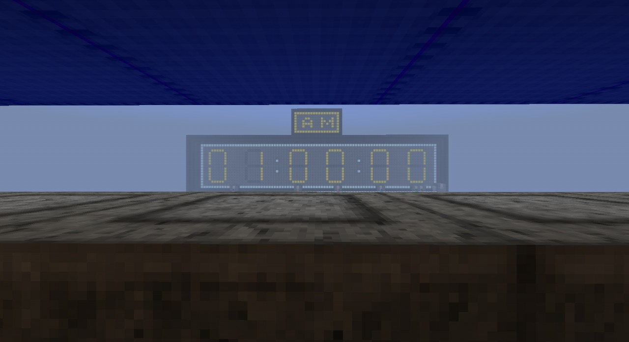Very precise 24hr digital clock [Real time][hr/min/sec] Minecraft Map