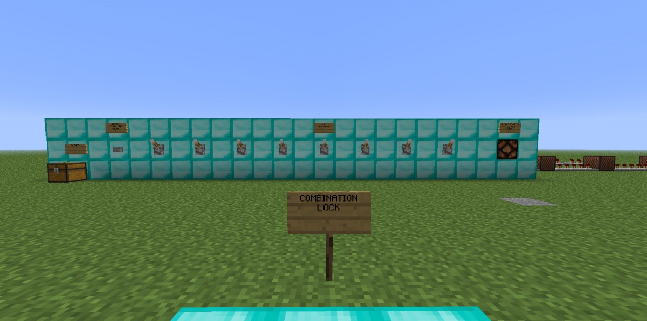 Combination lock Minecraft Map