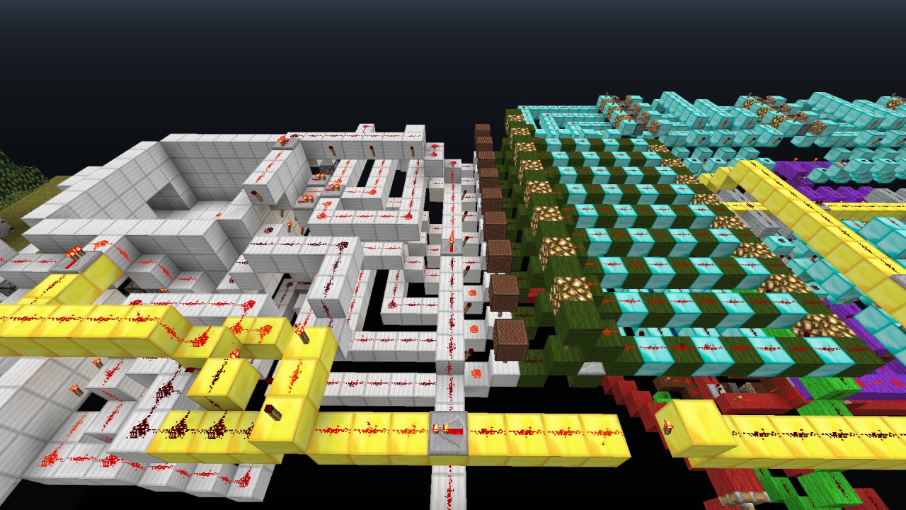 16-bitowy zamek/drzwi na hasło (16-bit lock/password door) Minecraft Map