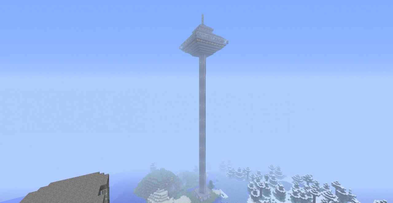 A version of the space needle Minecraft Map