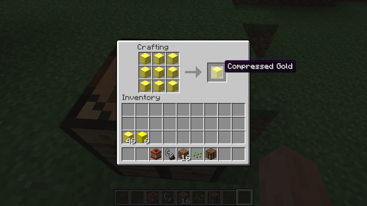 Compressed Gold Minecraft Mod