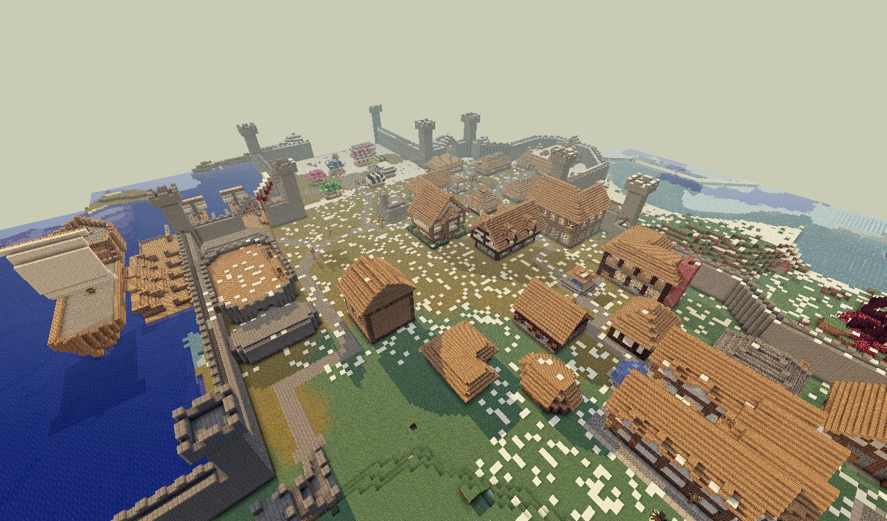 TAINE- A Continent Within Minecraft- Over 10 Different Cities/Towns ...