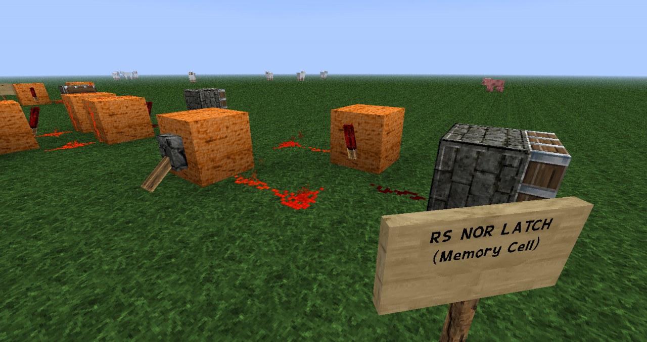 MineCraft Logic Gates- Minecraft Redstoning. Minecraft Map