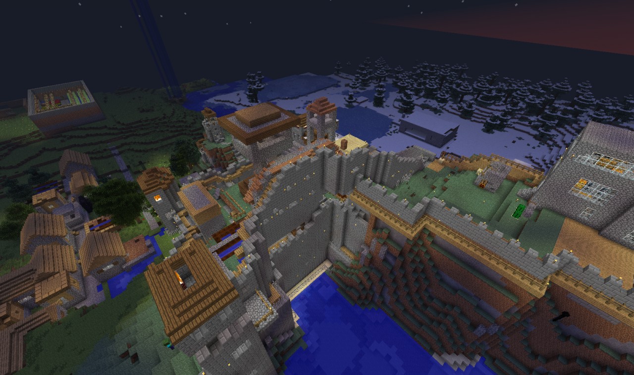Some awesome builds in a server Minecraft Map