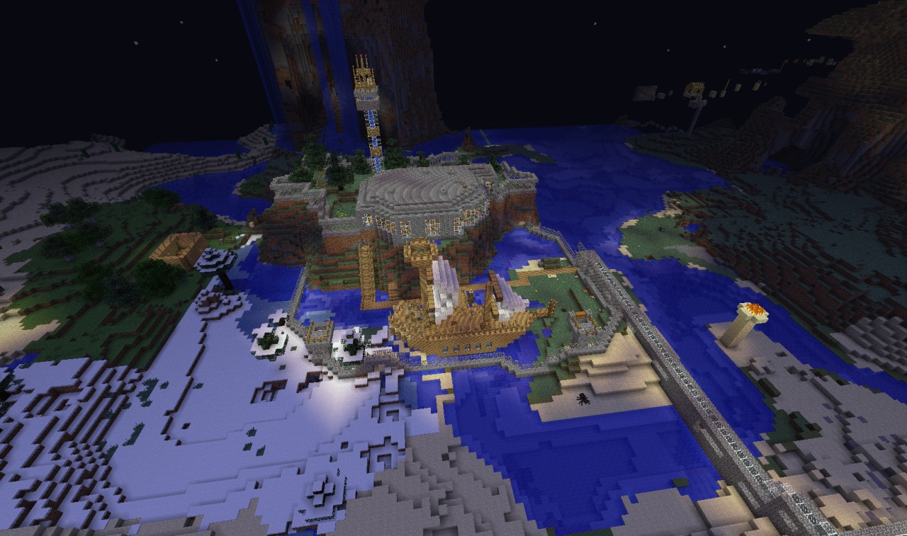 Some awesome builds in a server Minecraft Map
